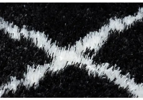 koberec FLUFFY 2373 shaggy laťková mříž antracit / bílá velikost 120x170 cm | krásné koberce cz