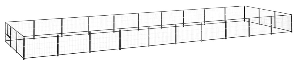 Psí kotec černý 30 m² ocel
