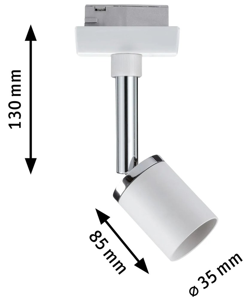 Paulmann 95333 Pure 2, spot pro Urail system, max. 1x10W GU10, bílá
