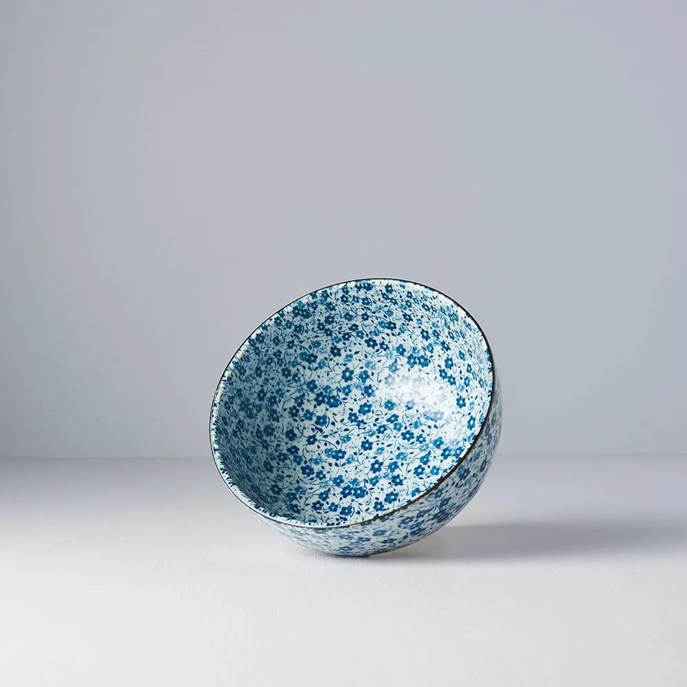 Modro-bílá keramická miska na udon MIJ Daisy, ø 16 cm