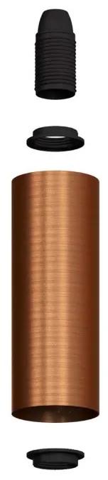 creative cables Tub-E14, válcové bodové stínidlo s E14 objímkou s kroužky Barva komponentu: Matná chrom