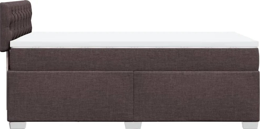 Box spring postel s matrací tmavě hnědá 90x200 cm textil 3285781
