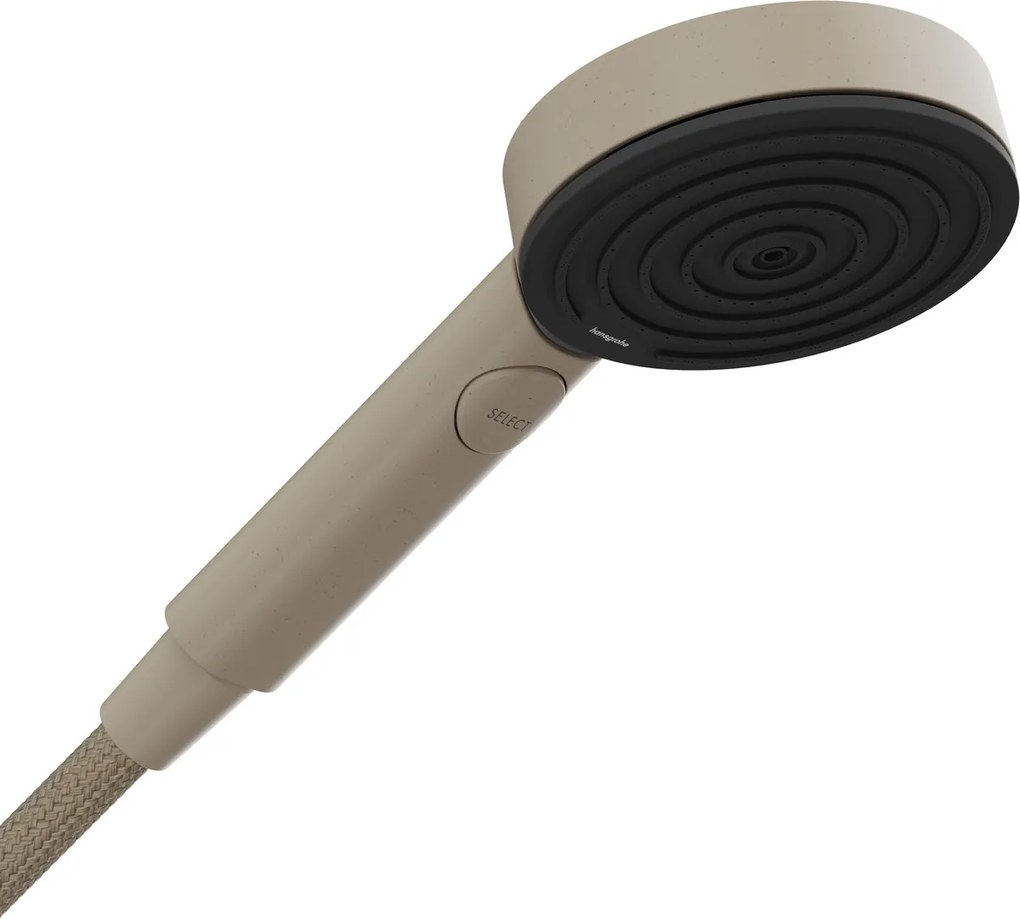 Hansgrohe Pulsify Planet Edition, ruční sprcha 105 3jet Relaxation EcoSmart+ Select, sand (recyklováno), HAN-26077210