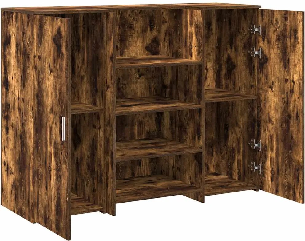Recepční stůl kouřový dub 135x50x103,5 cm kompozitní dřevo 3324191