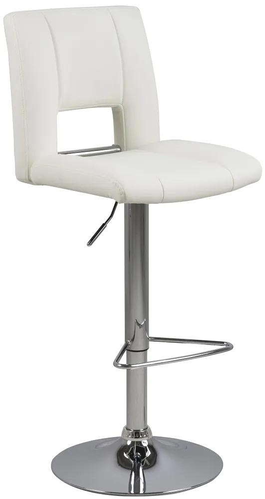 SCANDI Bílá barová židle Richie 60 cm | BIANO