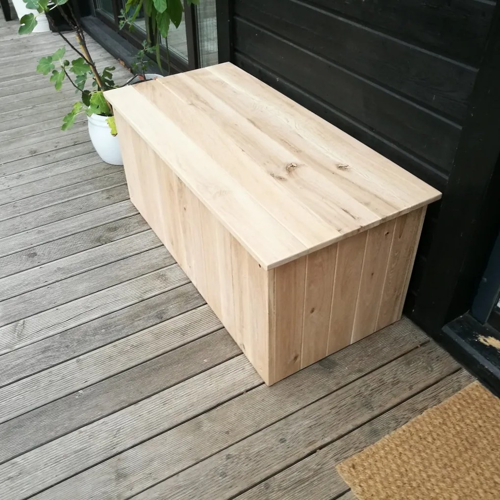 KULHÁNEK Box na polstry v klasickém provedení Délka: 100x50x47 cm, Odstín nátěru: lazura - palisandr