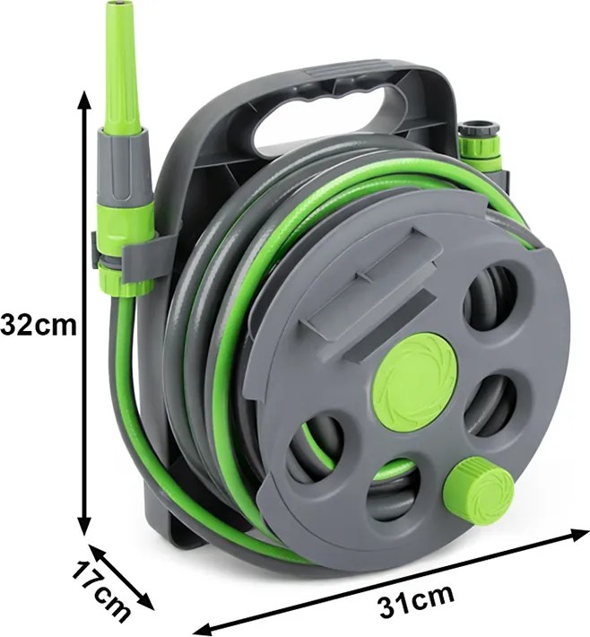 Zahradní hadice s navijákem na zeď, gumová, 1/2", 20 metrů, třívrstvá, DIVODV