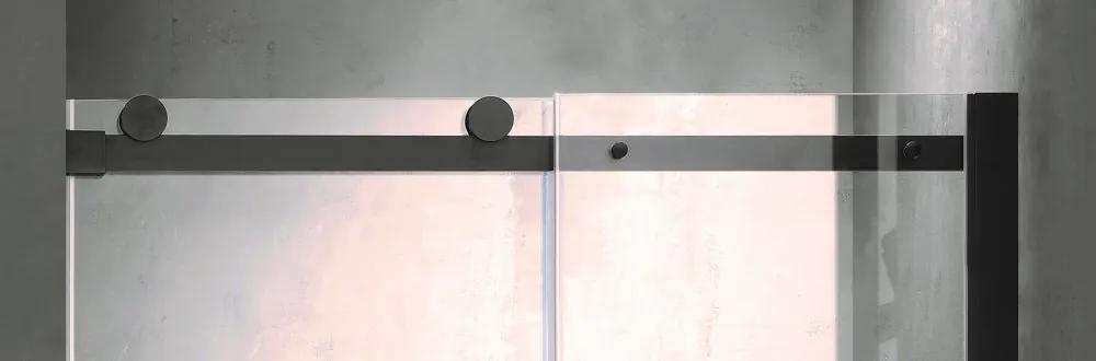 HOPA Sprchové dveře BELVER BLACK BARVA rámu - Černá, Rozměr A - 100 cm, Směr zavírání - Univerzální Levé / Pravé, Výplň - Čiré bezpečnostní sklo - 8 mm BCBELV10BC