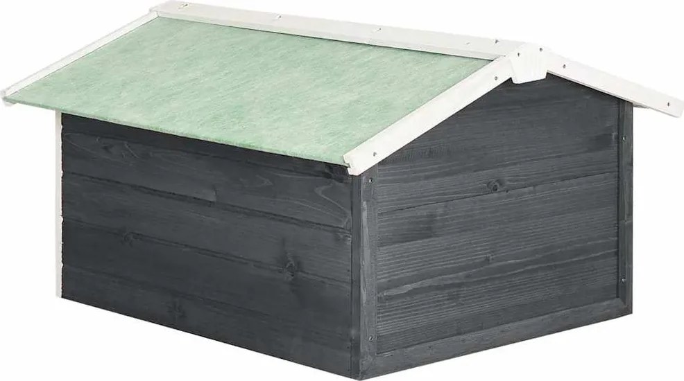 Garáž na robotickou sekačku 72 x 87 x 50 cm šedá a bílá jedle 170879