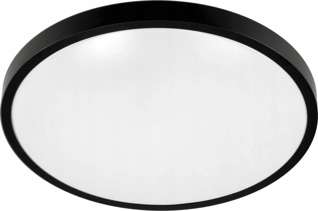 BERGE Přisazený LED stropní panel 12W 860lm Kulatý černý NW