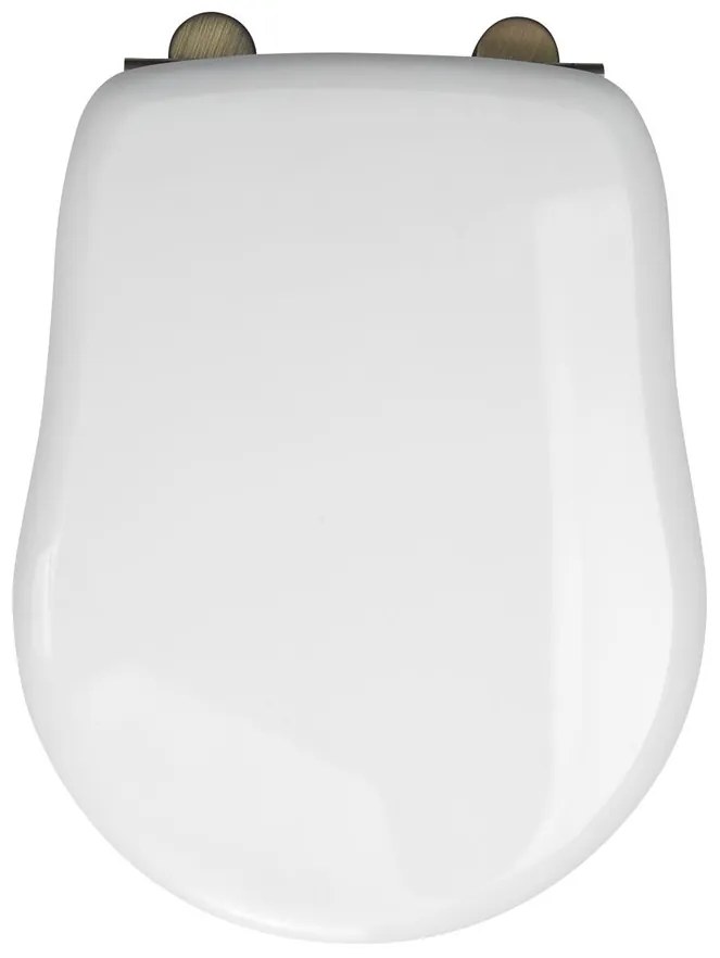 Kerasan RETRO WC sedátko, polyester, bílá/bronz