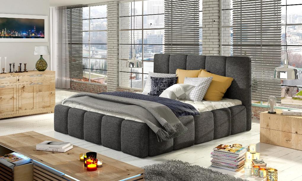Edvige postel 160x200 + kovový rošt/plynové písty/úložný prostor Materiál / Dekor: Mat Velvet 63