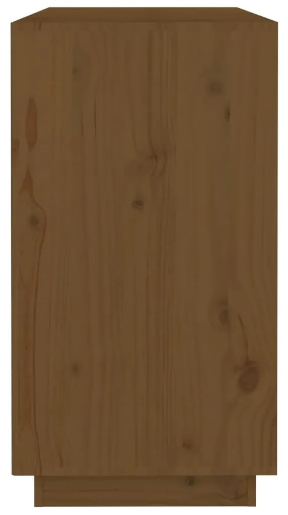 Příborník medově hnědý 100 x 40 x 75 cm masivní borové dřevo - Default Title