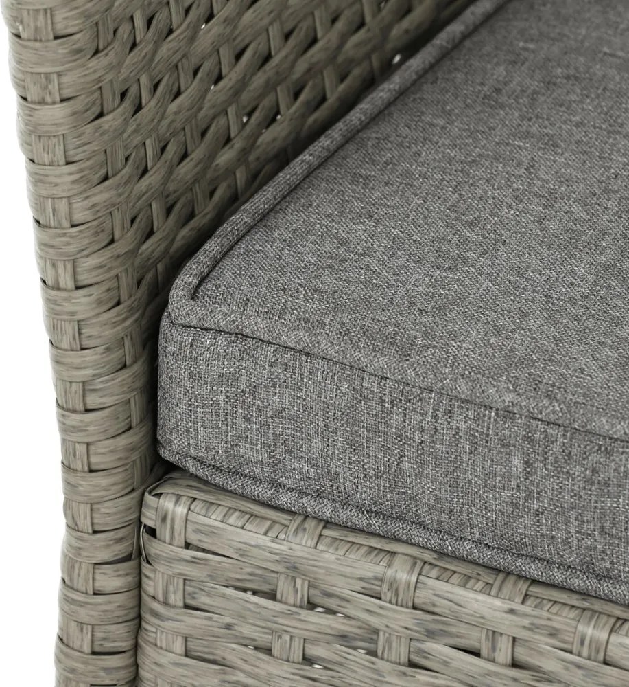 Zahradní sestava AZS-A1442 GREY, polyratan, šedá (111 x 62) cm
