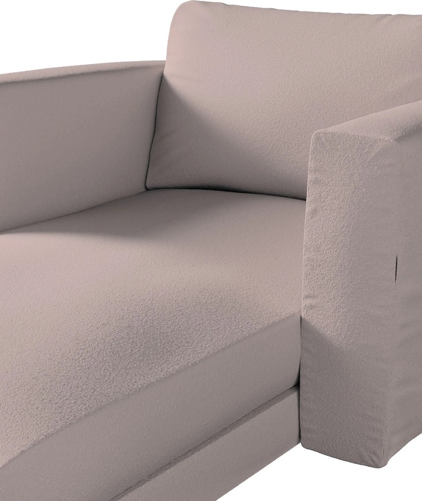 Potah na IKEA Norsborg šezlong s loketními opěrkami barva růžová látka pletený vzor