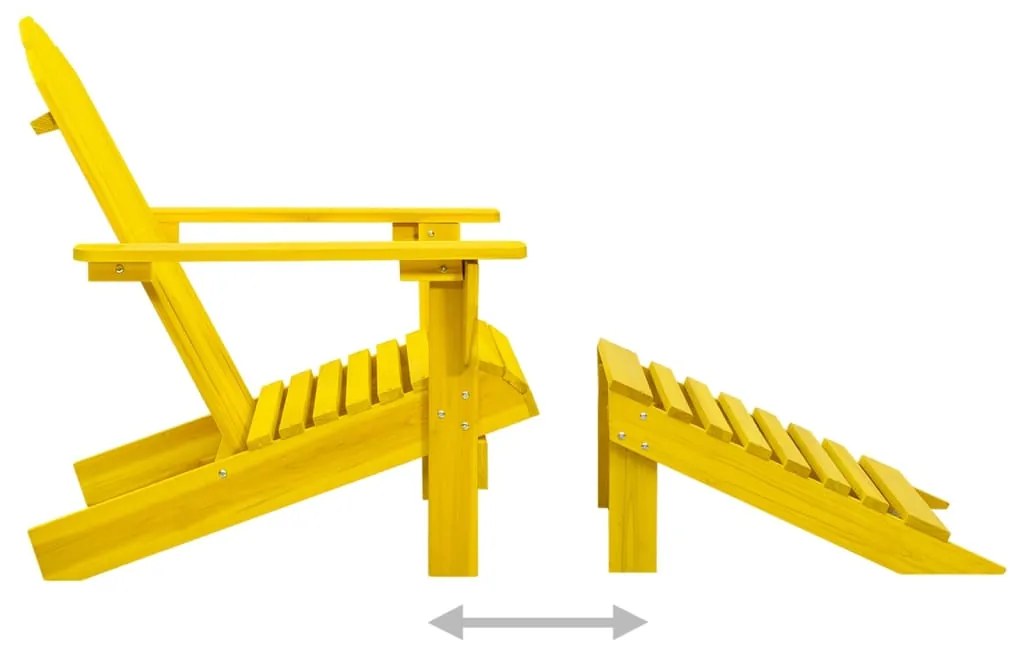 vidaXL Marketos Zahradní židle Adirondack s podnožkou masivní jedle žlutá