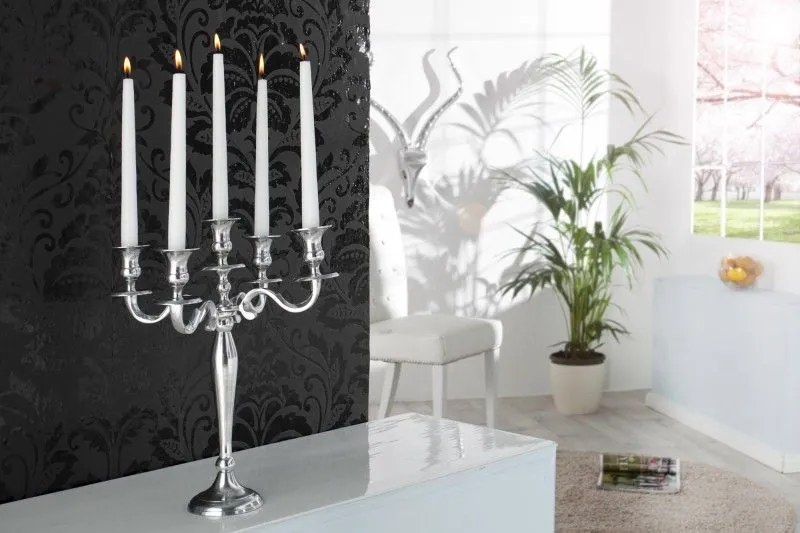Deflee svícen CANDELABRA SILVER 40-CM SV17363hliníková slitina 40 cm x 40 cm x 40 cm