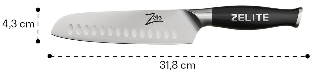 Comfort Pro, 7" nůž santoku, 56 HRC, nerezová ocel