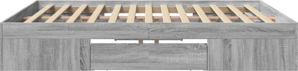 Rám postele bez matrace Grey Sonoma 180x200cm kompozitní dřevo 3295455