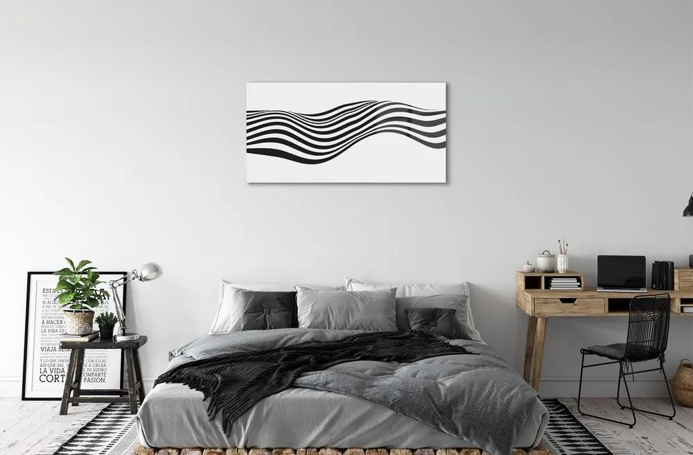 Obraz na skle Zebra pruhy vlna 120x60 cm
