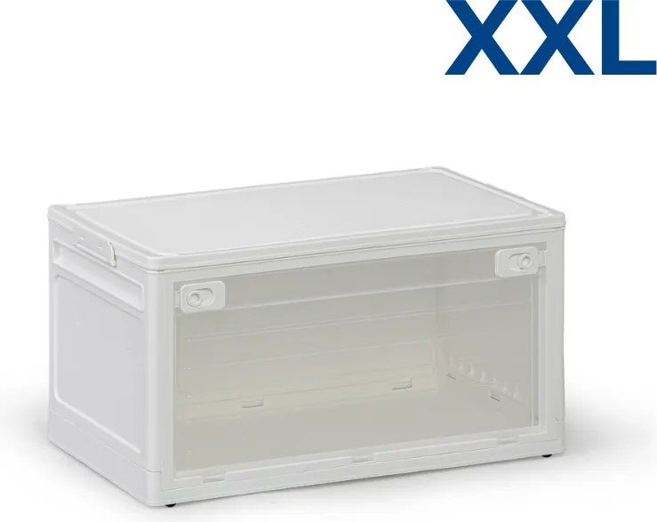 Velký skládací regálový box XXL 94 l, 660x400x358 mm, bílý