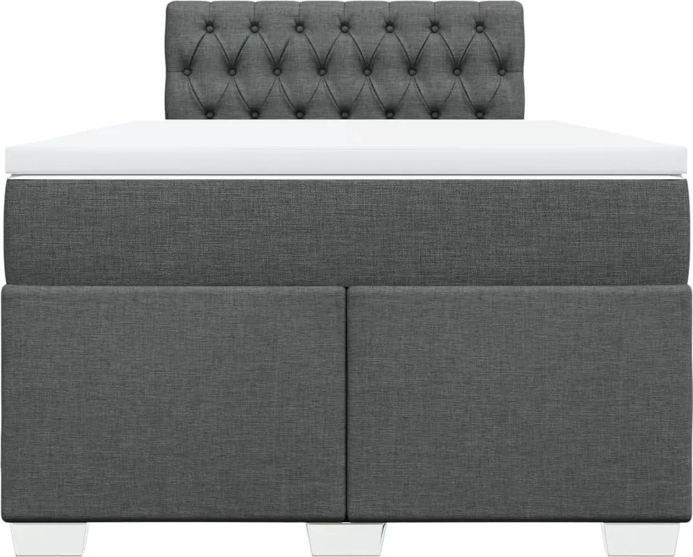 Box spring postel s matrací tmavě šedá 120x200 cm textil 3285863