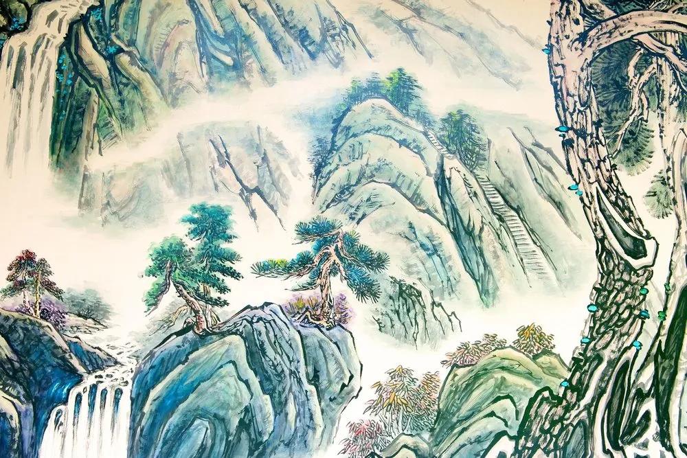 Obraz čínská krajinomalba - 60x40 cm