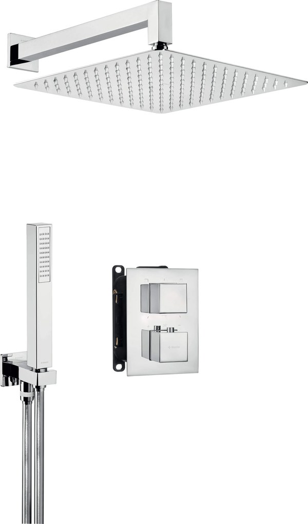 Deante Deante, podomítková termostatická sprchová sestava čtvercová + BOX, chromová, BXYZ0EAT