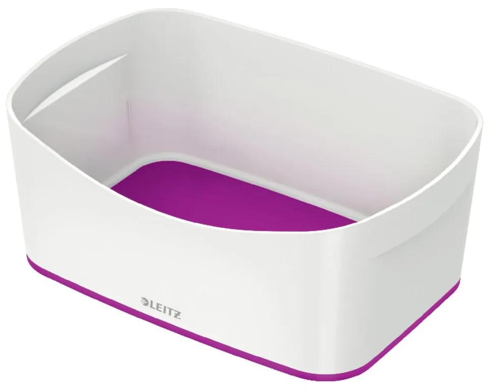 Bílo-fialový stolní box Leitz MyBox, délka 24,5 cm