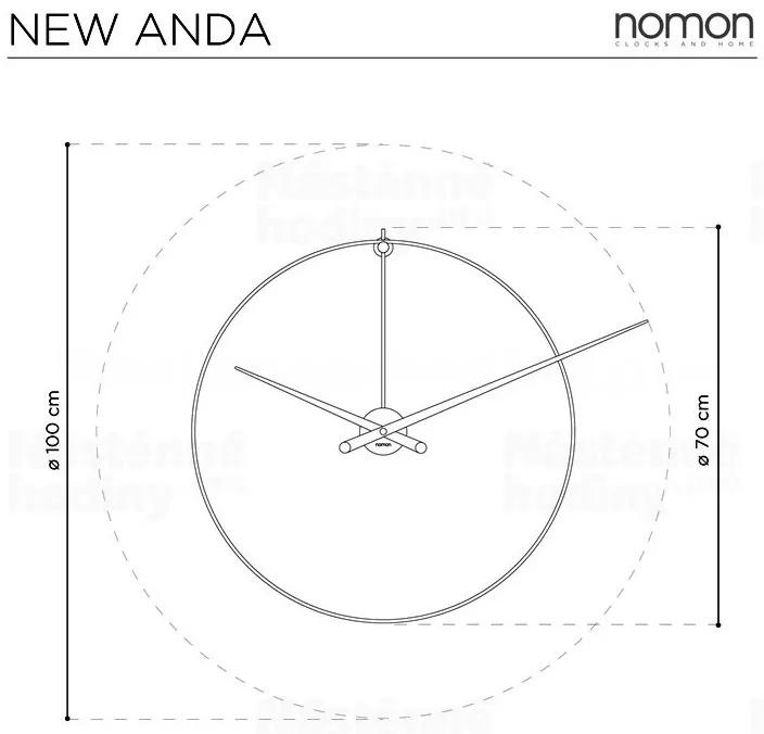 Designové nástěnné hodiny Nomon New Anda G 100cm