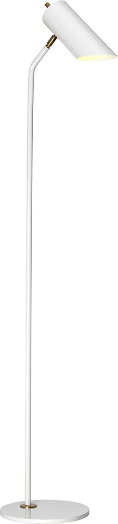 Quinto (1 žárovka) Floor Lamp - Bílá Mosazná patina