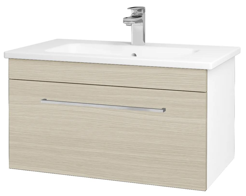 Dřevojas Koupelnová skříň ASTON SZZ 80 Varianta: M01 Bílá mat / Úchytka T03 / M01 Bílá mat