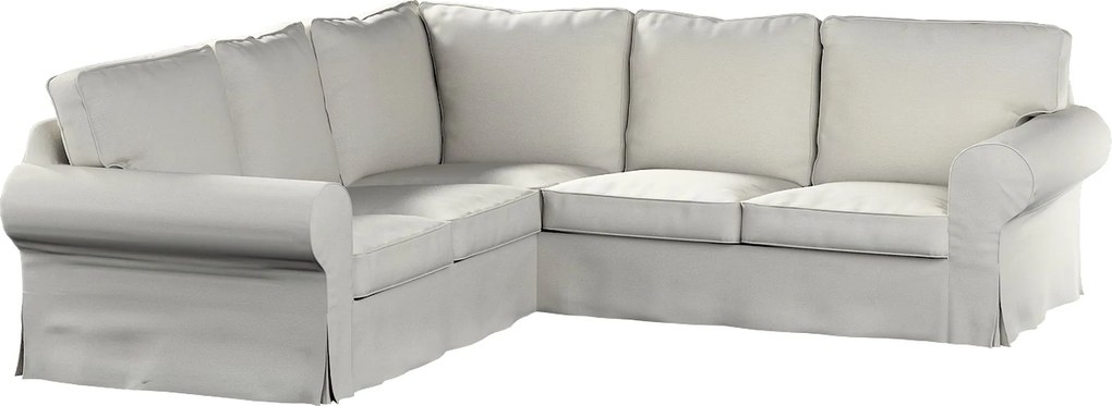 Potah na pohovku IKEA Ektorp rohová barva šedá látka lesklé, pletený vzor, sametová