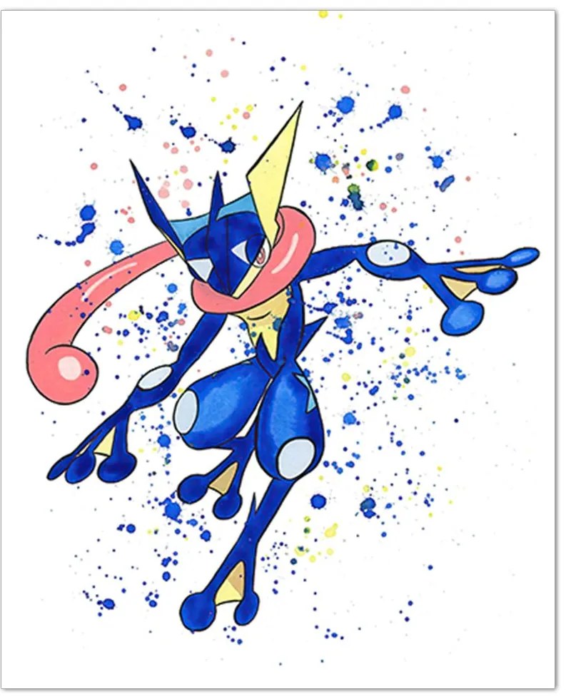 Obraz s motivem Pokémon - 4 rozměry Rozměr: 13x18 cm, Varianta: Greninja