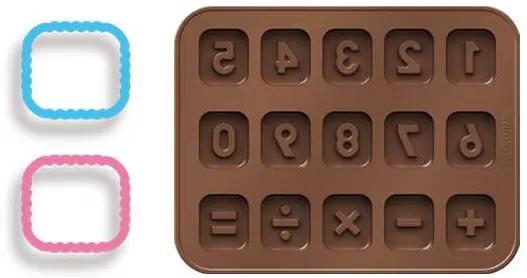 Formičky na čokoládku s vykrajovátky, číslice Delícia Kids Tescoma (630966)