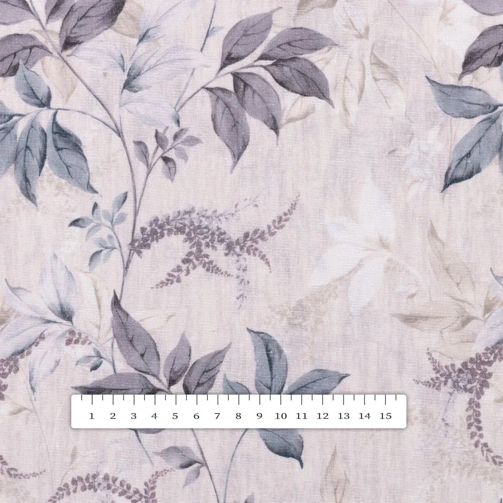 Biante Dekorační oválný ubrus PML-053 Pnoucí lístky na béžovém 120x200 cm