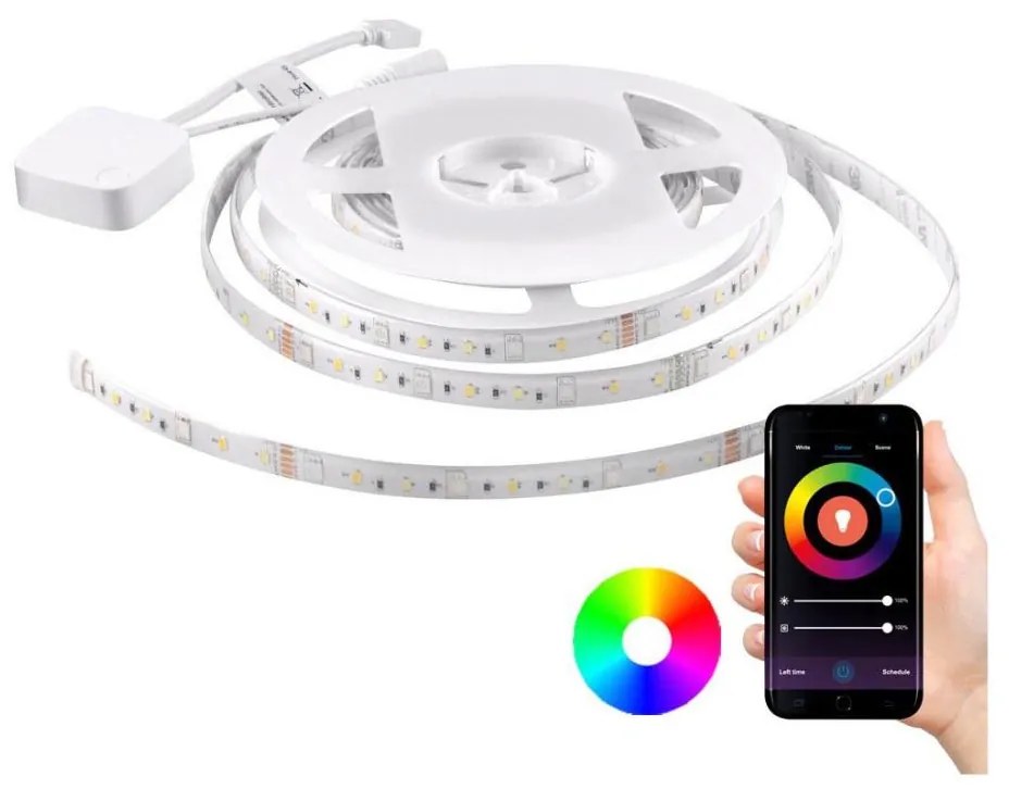 RGB LED Stmívatelný pásek Wi-Fi + hudební funkce LED/20W 5 m Tuya