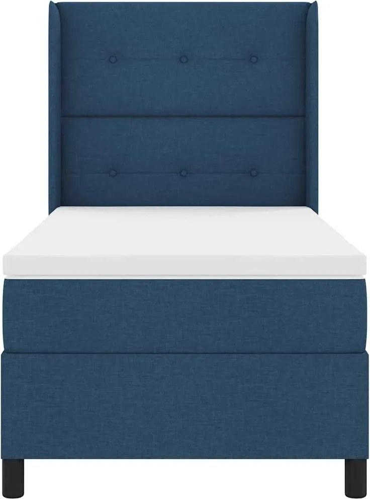 Postel s boxspringem s polštářem Modrá 200 x 80 cm textil 3341615