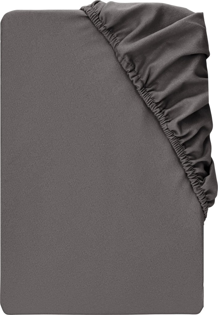 Livarno® Napínací prostěradlo z jemného flanelu, 90-100 x 200 cm (tmavě šedá)