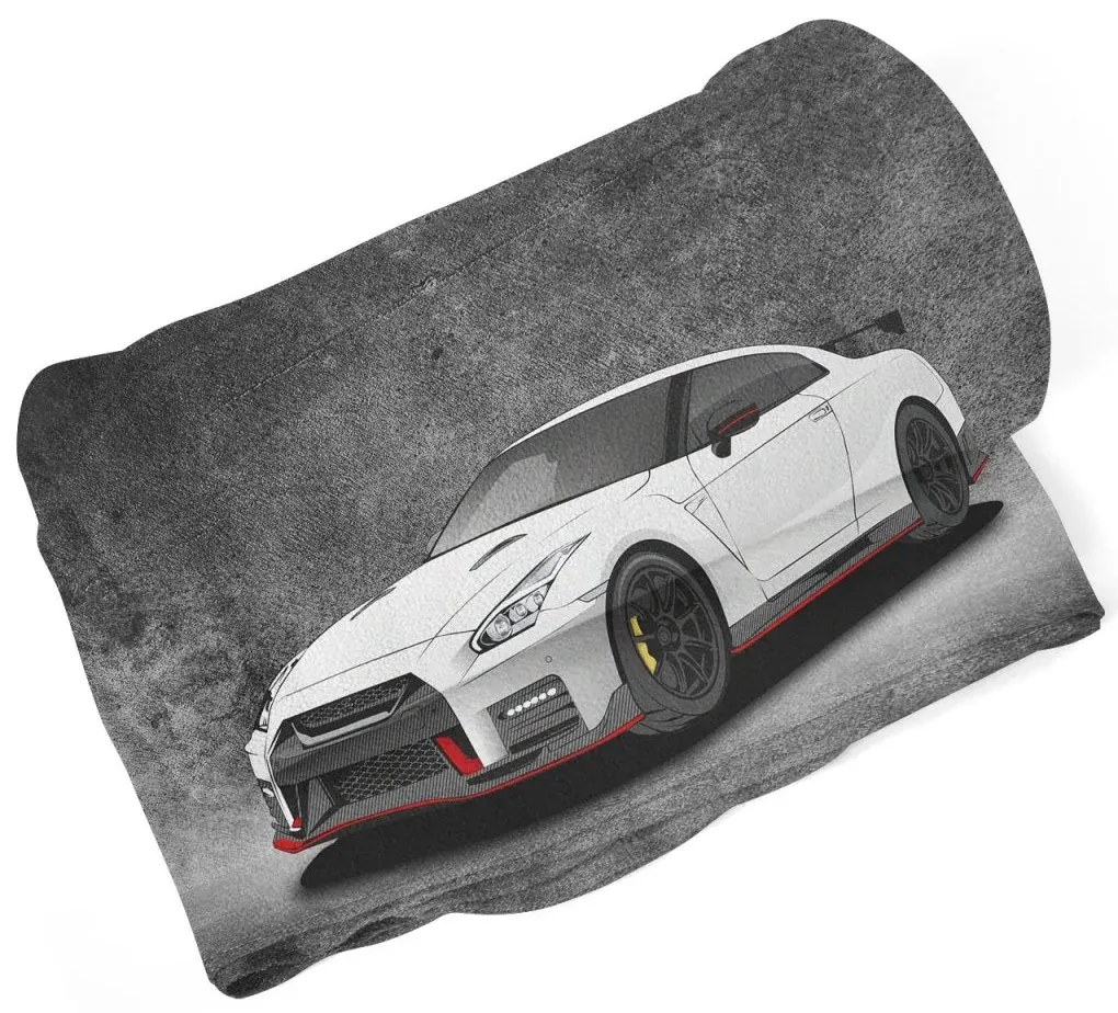 Sablio Deka Nissan GTR 35 Šedý - 190x140 cm