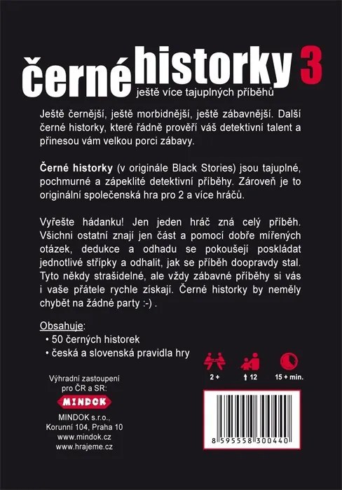 MINDOK HRA Černé historky 3.díl *SPOLEČENSKÉ HRY* mn044