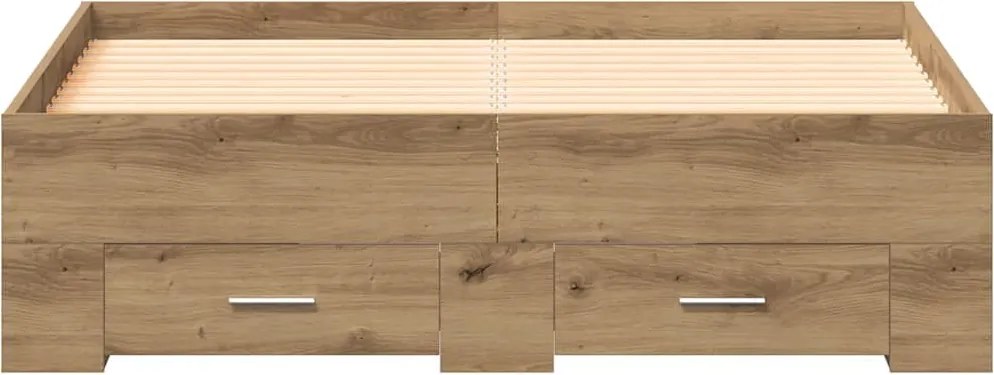 Rám postele Artisanový dub 120 x 190 cm Kompozitní dřevo 3333979