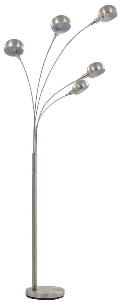 vidaXL Stojací lampa 200 cm 5 x E14 stříbrná