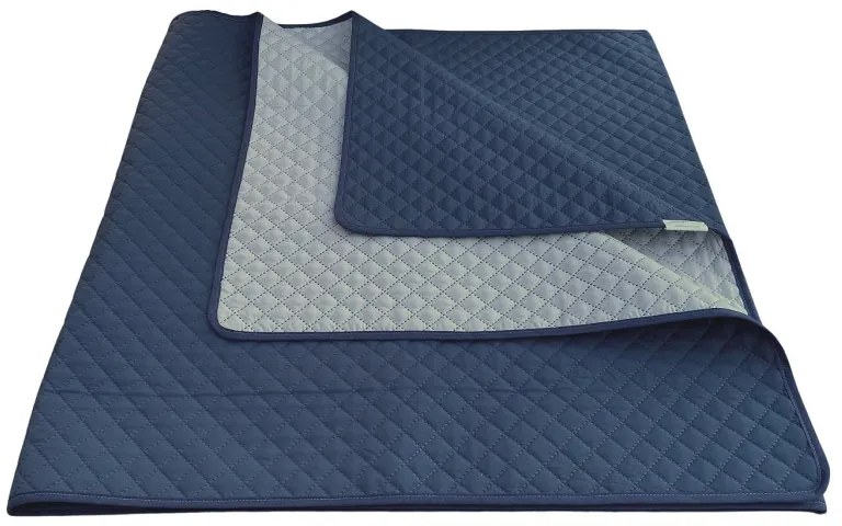 DADKA Přehoz Ultra 51R-66-390 světle šedá/tmavě modrá 235x275 cm