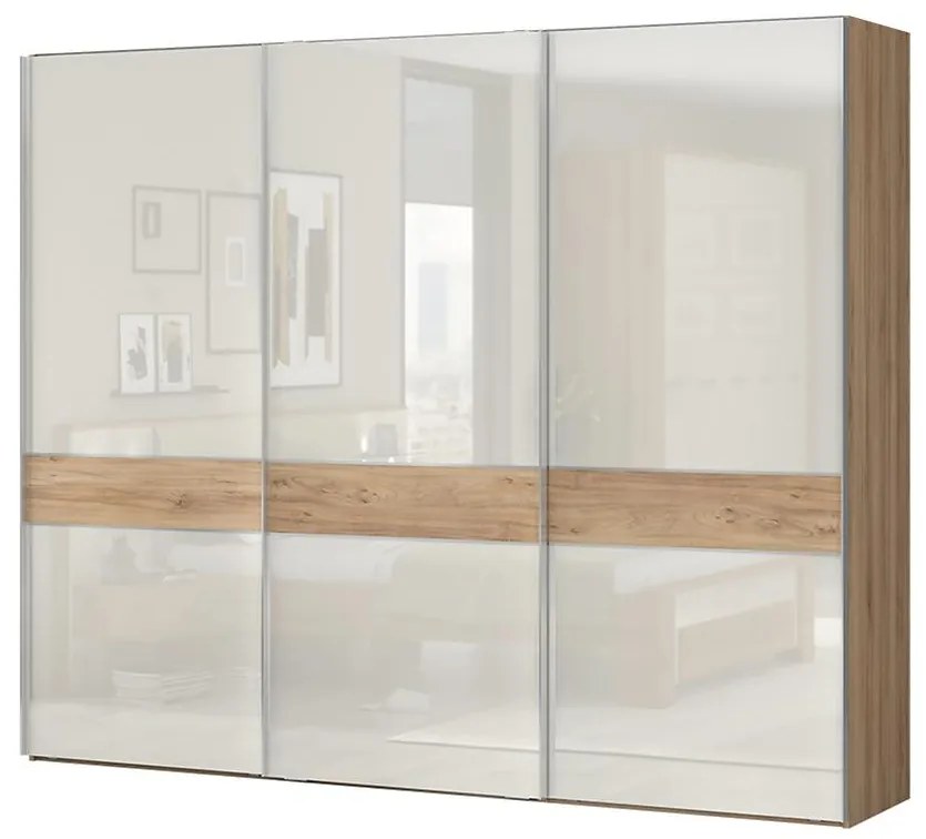 Skříň 3d Gala pk281/gl pacific walnut/beige