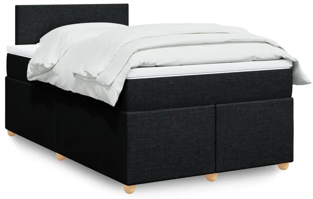 Box spring postel s matrací černá 120x200 cm textil 3288942