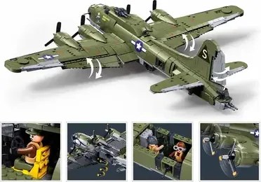 Sluban Model Bricks M38-B1367 Americký bombardér B-17G v měřítku 1:44