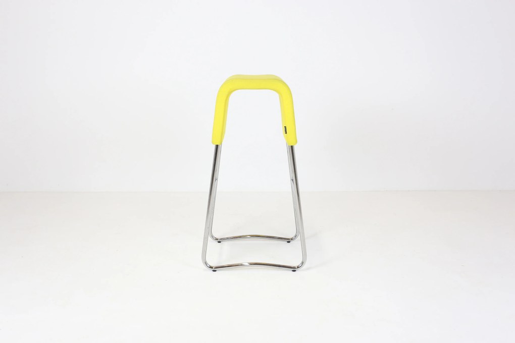 Barová židle, Materia, žlutá/chrom