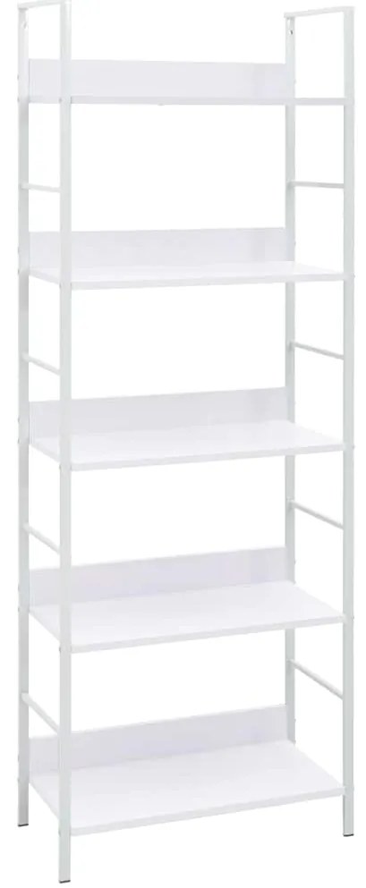 Knihovna s 5 policemi bílá 60x27,6x158,5 cm kompozitní dřevo 288228