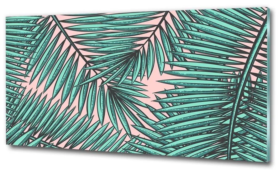 Wallmuralia Fotoobraz skleněný na stěnu do obýváku Listí palmy 100x50